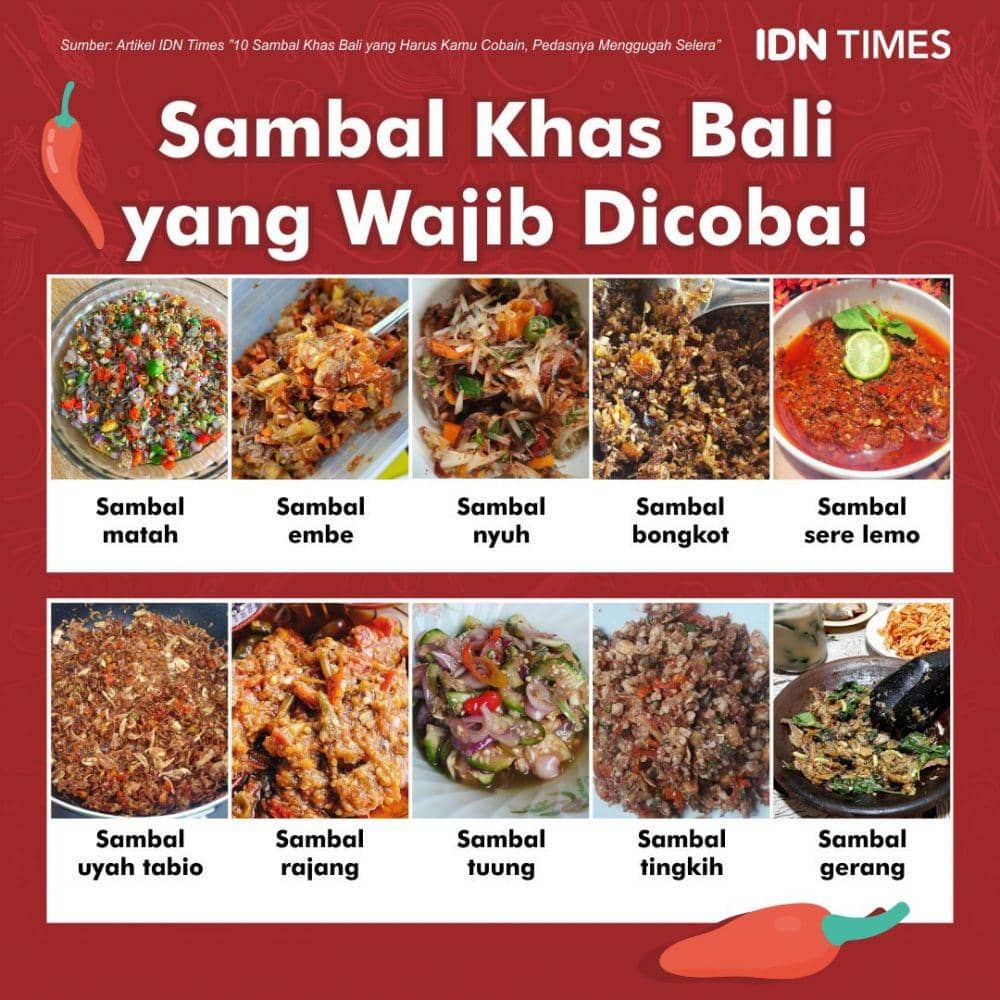10 Sambal Khas Bali yang Harus Kamu Cobain, Pedasnya Menggugah Se | IDN ...