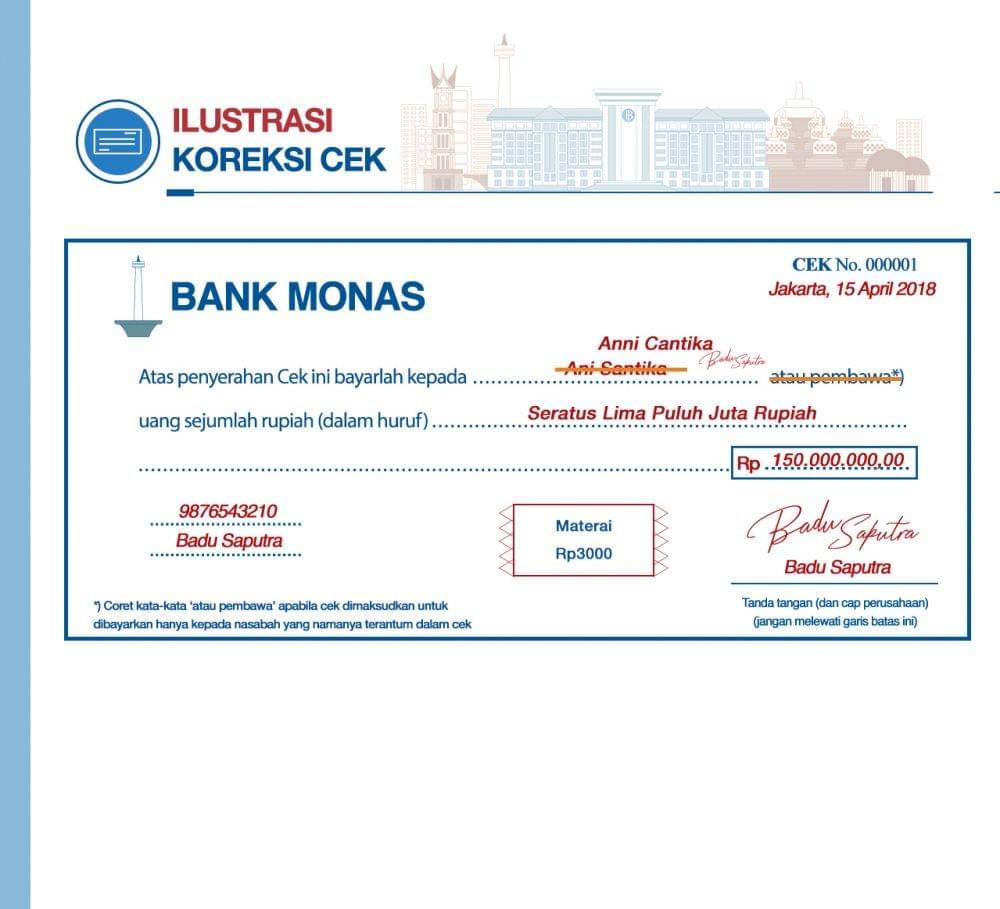 Cek: Pengertian, Jenis dan Cara Menghindari Penipuannya | IDN Times