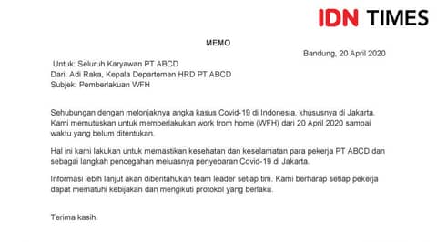 7 Contoh Memo Resmi dan Tidak Resmi, Begini Cara Membuatnya | IDN Times
