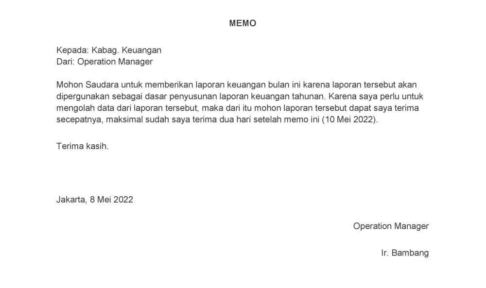 Memo: Pengertian, Fungsi, Struktur, dan Cara Membuatnya | IDN Times