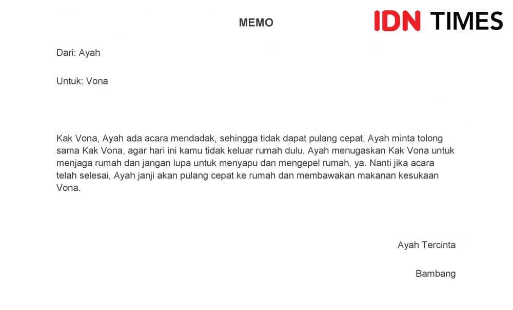 7 Contoh Memo Resmi dan Tidak Resmi, Begini Cara Membuatnya | IDN Times