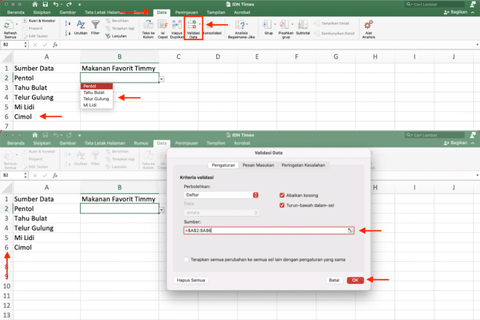 2 Cara Membuat Drop Down List di Excel, Bisa Diedit Juga | IDN Times