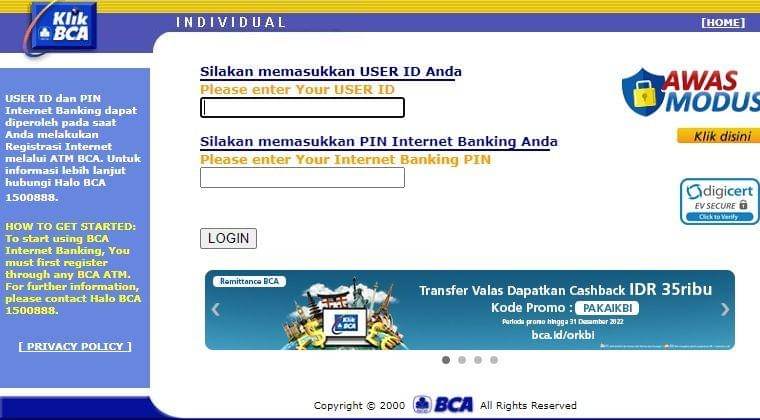Cara Aktivasi KlikBCA: Daftar, Login, dan Biaya Adminnya | IDN Times