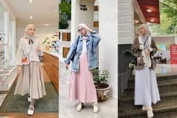 Padu Padan Outfit Hijab dengan Rok Plisket | IDN Times