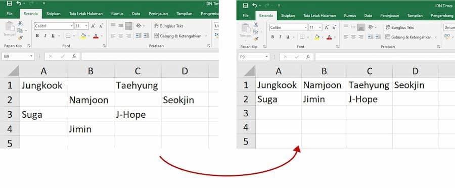 3 Cara Merapikan Tabel di Excel, Bisa Otomatis Tanpa Rumus | IDN Times