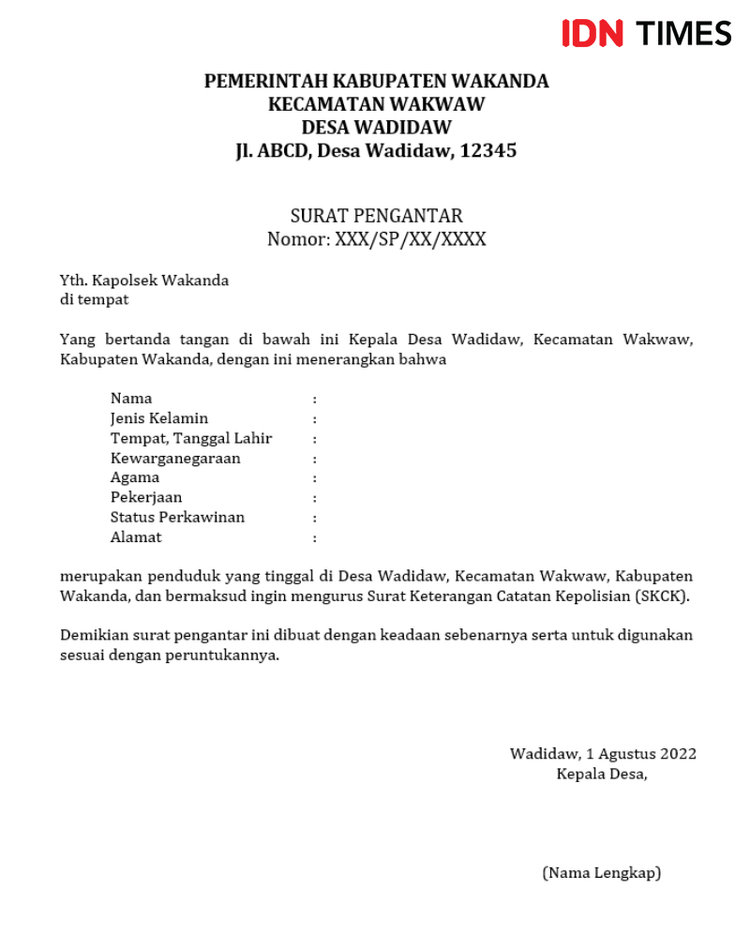 10 Contoh Surat Pengantar Beserta Formatnya, Simak yuk! | IDN Times