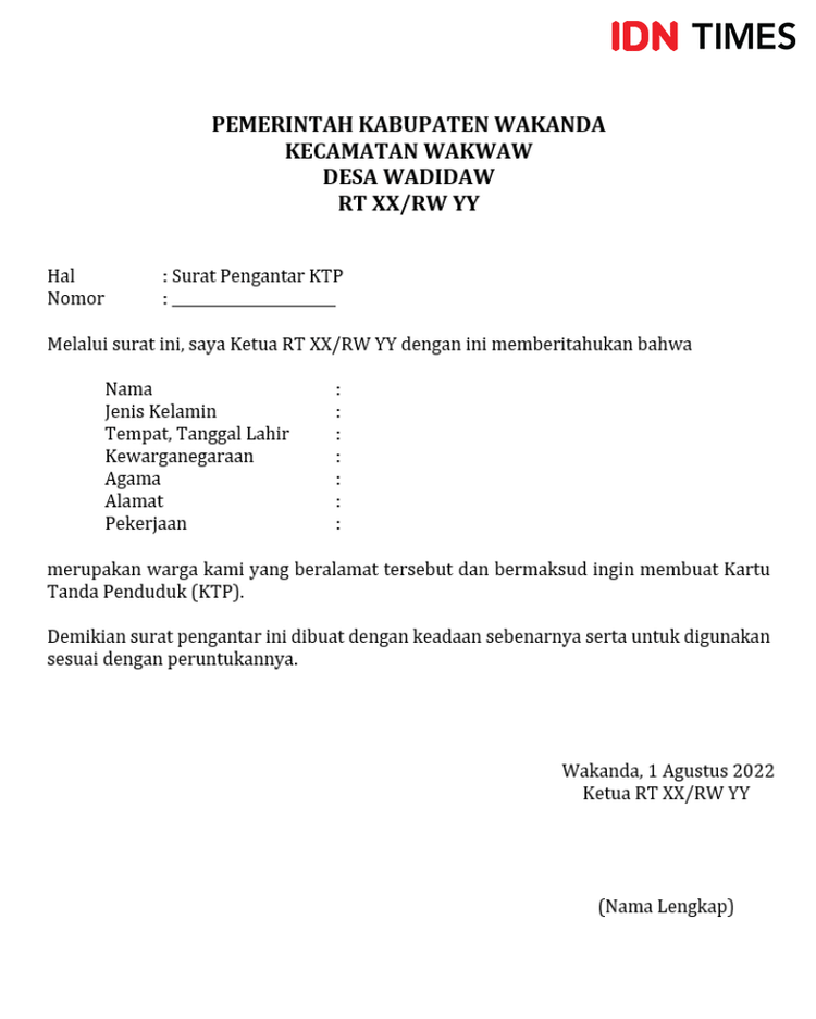 10 Contoh Surat Pengantar Beserta Formatnya, Simak yuk! | IDN Times