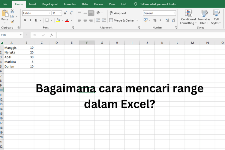 Cara Mencari Range dalam Excel yang Benar dan Contohnya | IDN Times