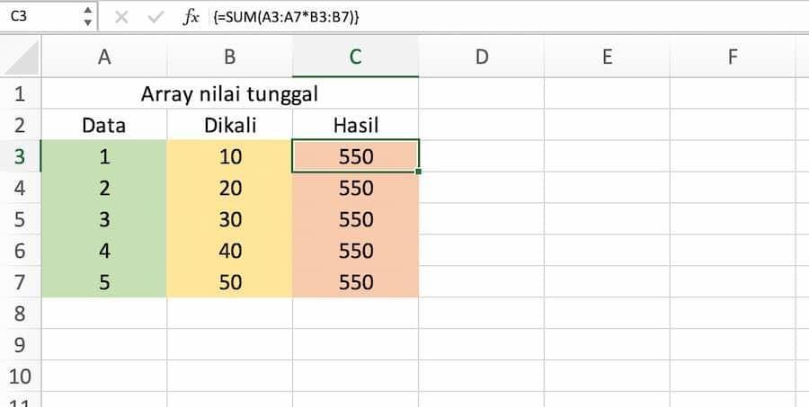 Rumus Array di Excel: Fungsi dan Cara Menggunakannya | IDN Times