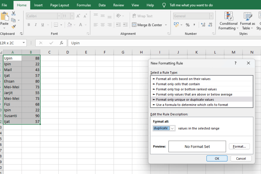 Cara Menemukan Data Duplikat di Excel dengan Mudah | IDN Times
