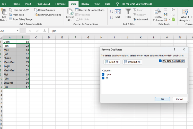 Cara Menemukan Data Duplikat di Excel dengan Mudah | IDN Times