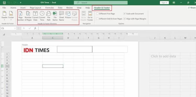 2 Cara Membuat Footer dan Header di Excel, Bisa Taruh Logo | IDN Times
