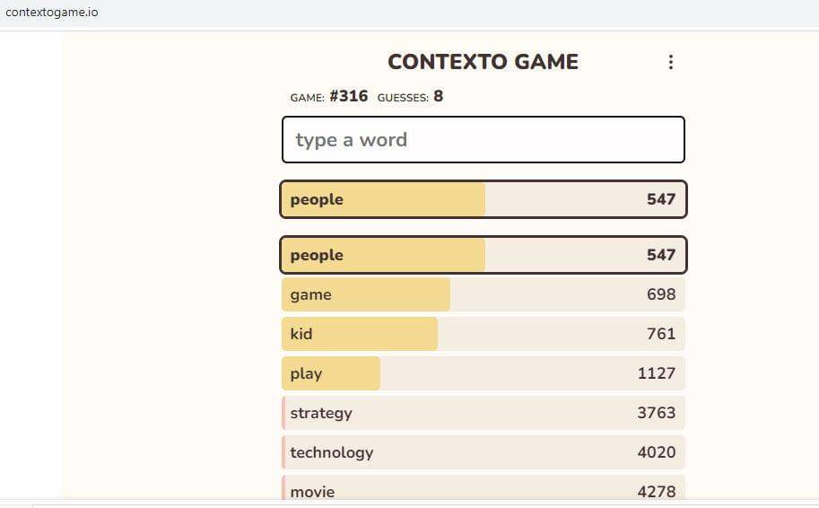 Cara Bermain Contexto Game, Tebak Kata dengan AI | IDN Times Bali