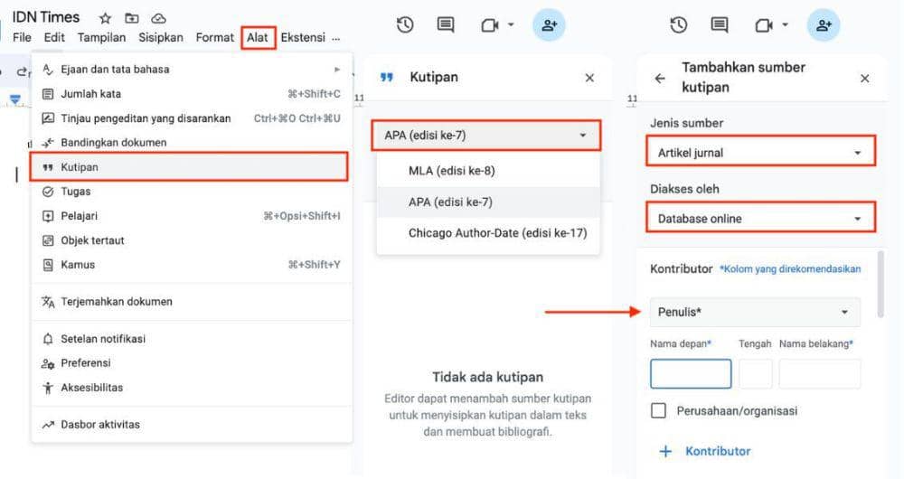 Cara Membuat Daftar Pustaka di Google Docs Secara Otomatis | IDN Times