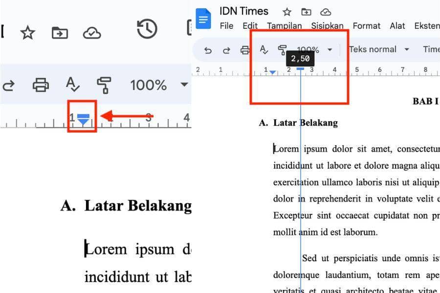 2 Cara Membuat Paragraf Menjorok di Google Docs, Mudah kok! | IDN Times