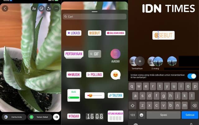 Cara Mention IG Story Terbaru, Ditampilkan dengan Stiker @ | IDN Times