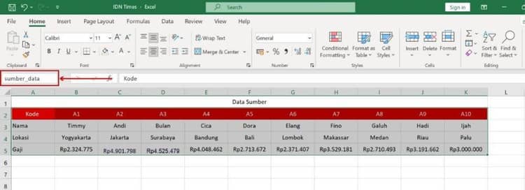 Rumus Hlookup Beda Sheet di Excel dan Contoh Cara Pakainya | IDN Times