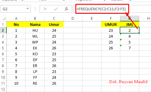 Mengenal Rumus FREQUENCY Excel Beserta Contoh Kasusnya | IDN Times