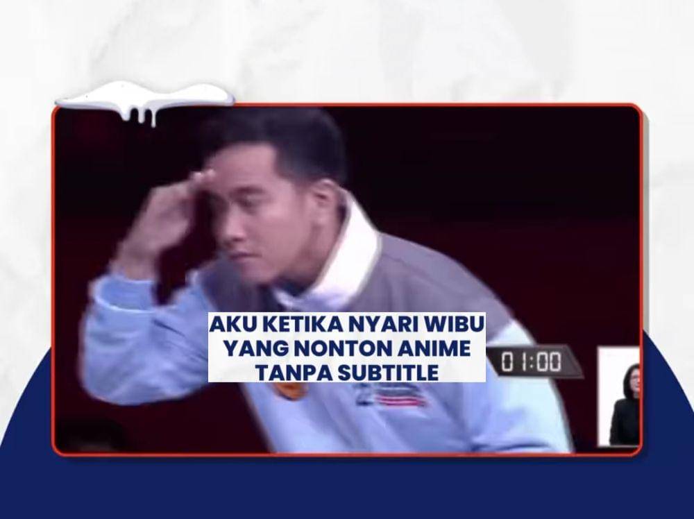 Meme Gibran Celingak-celinguk Cari Sesuatu | IDN Times