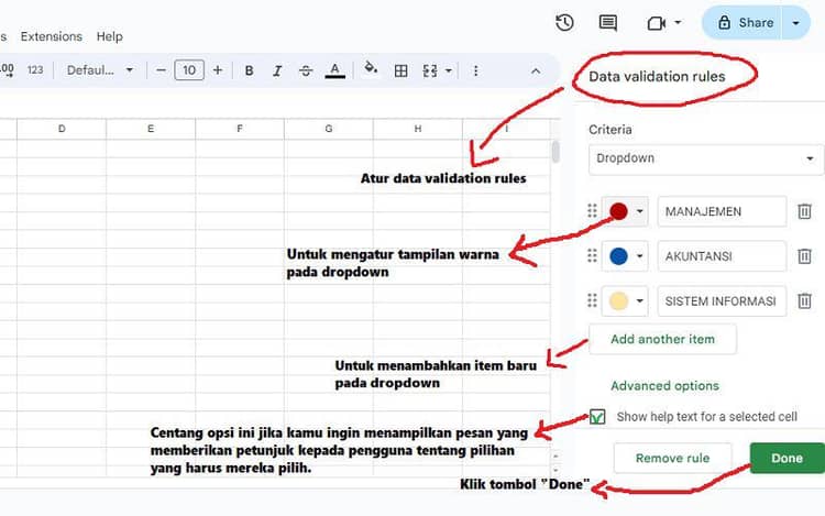 Cara Membuat Menu Dropdown List di Google Sheet untuk Pemula | IDN ...