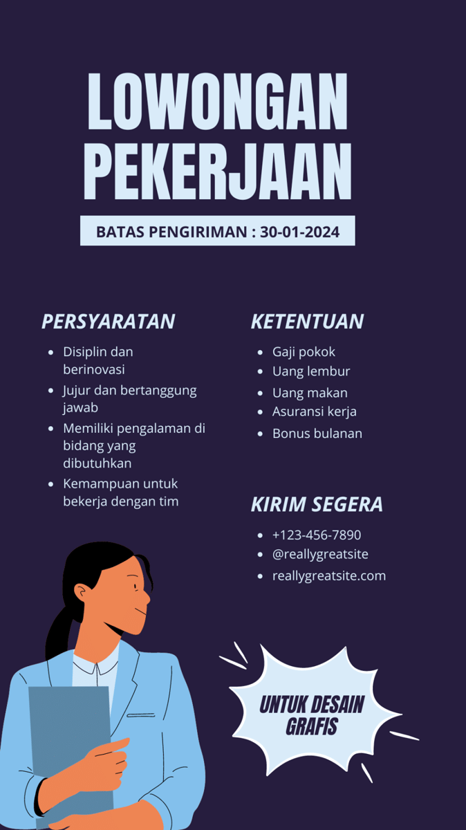 9 Template Poster Lowongan Pekerjaan Gratis, Simpel! | IDN Times