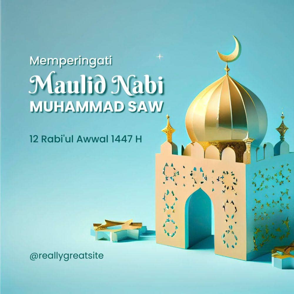 30 Poster Maulid Nabi 2024 Beserta Link, Kreatif dan Menarik | IDN Times