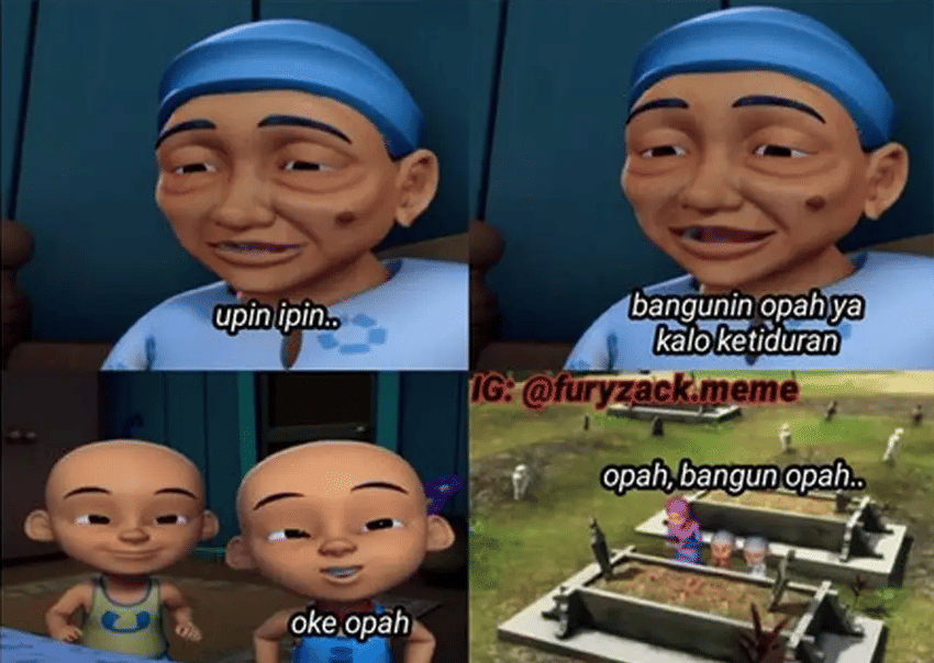 10 Meme Lucu Opah Upin Ipin Paling Nyeleneh dan Bikin Ngakak | Duniaku.com