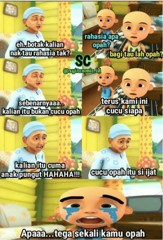 10 Meme Lucu Opah Upin Ipin Paling Nyeleneh dan Bikin Ngakak | Duniaku.com