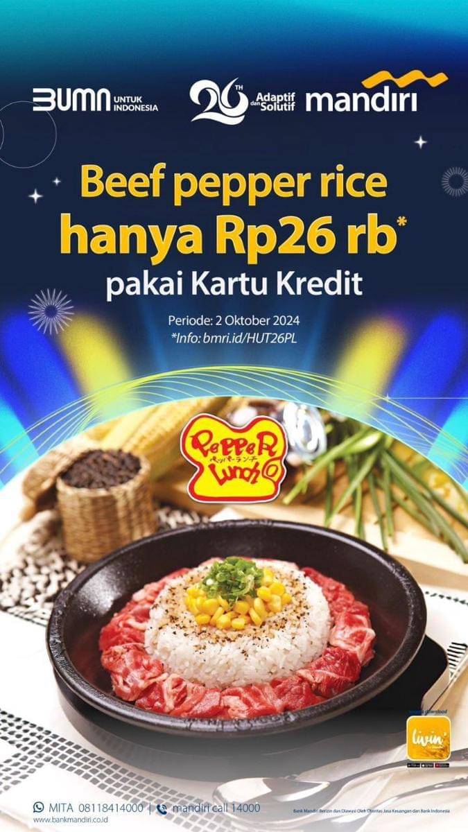 40 Promo Makanan dan Minuman HUT ke-26 Bank Mandiri | IDN Times