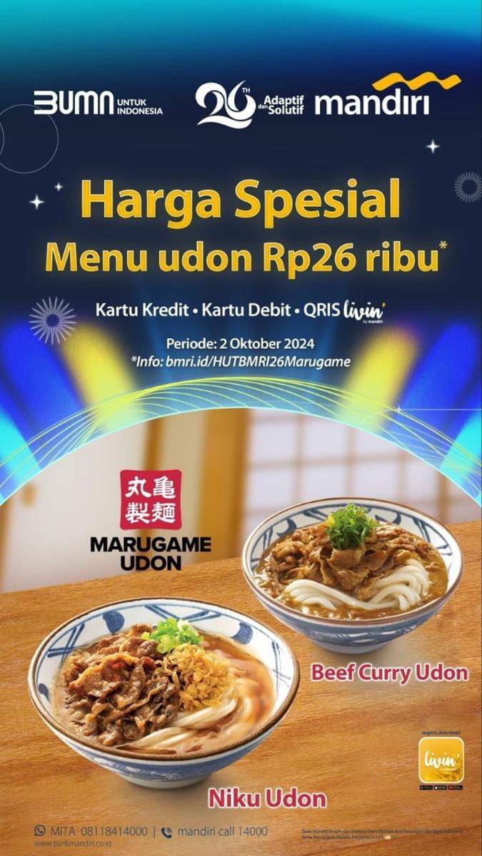 40 Promo Makanan dan Minuman HUT ke-26 Bank Mandiri | IDN Times