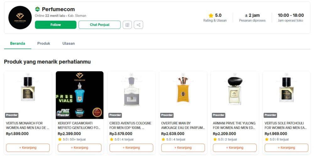 7 Rekomendasi Toko Parfum Online Original Tepercaya | IDN Times