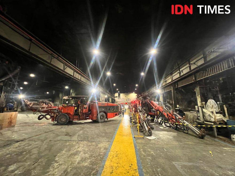 8 Potret Tambang Bawah Tanah PT Freeport di Kedalaman 1,7 Km | IDN Times