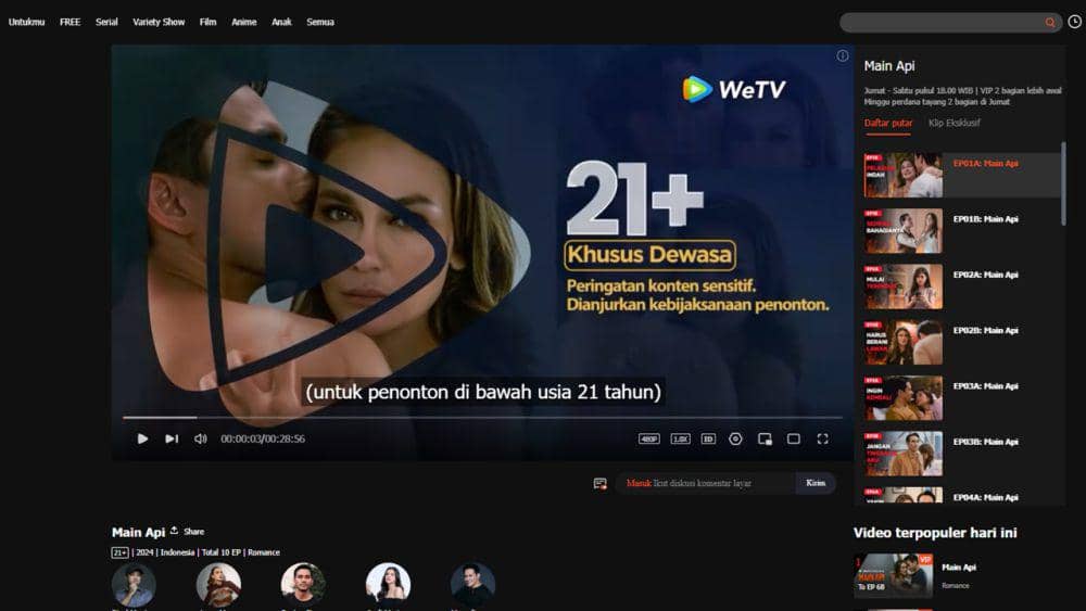 Cara Langganan WeTV Murah Pakai Telkomsel, Cuma Rp5 Ribu | IDN Times