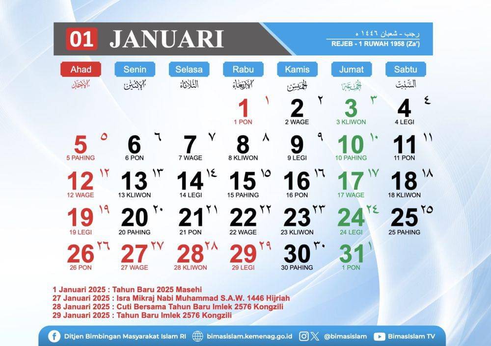 Kalender Bulan Rajab 2025, Lengkap dengan Jadwal Puasa | IDN Times