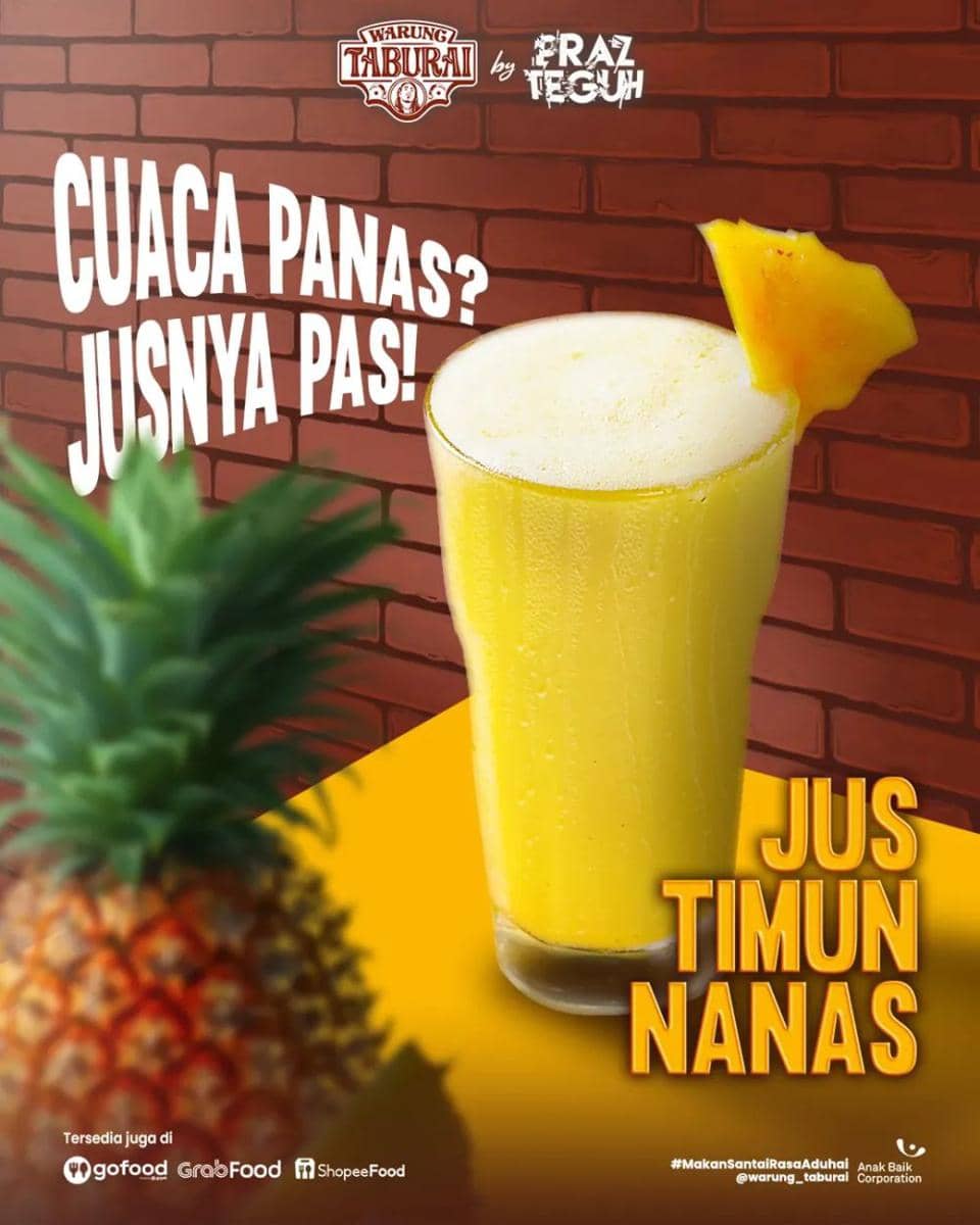 ⁠Menu Warung Taburai Milik Praz Teguh beserta Harganya | IDN Times