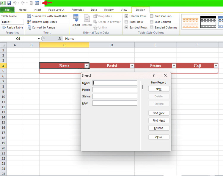 Cara Cepat Membuat Form Input Data di Excel | IDN Times
