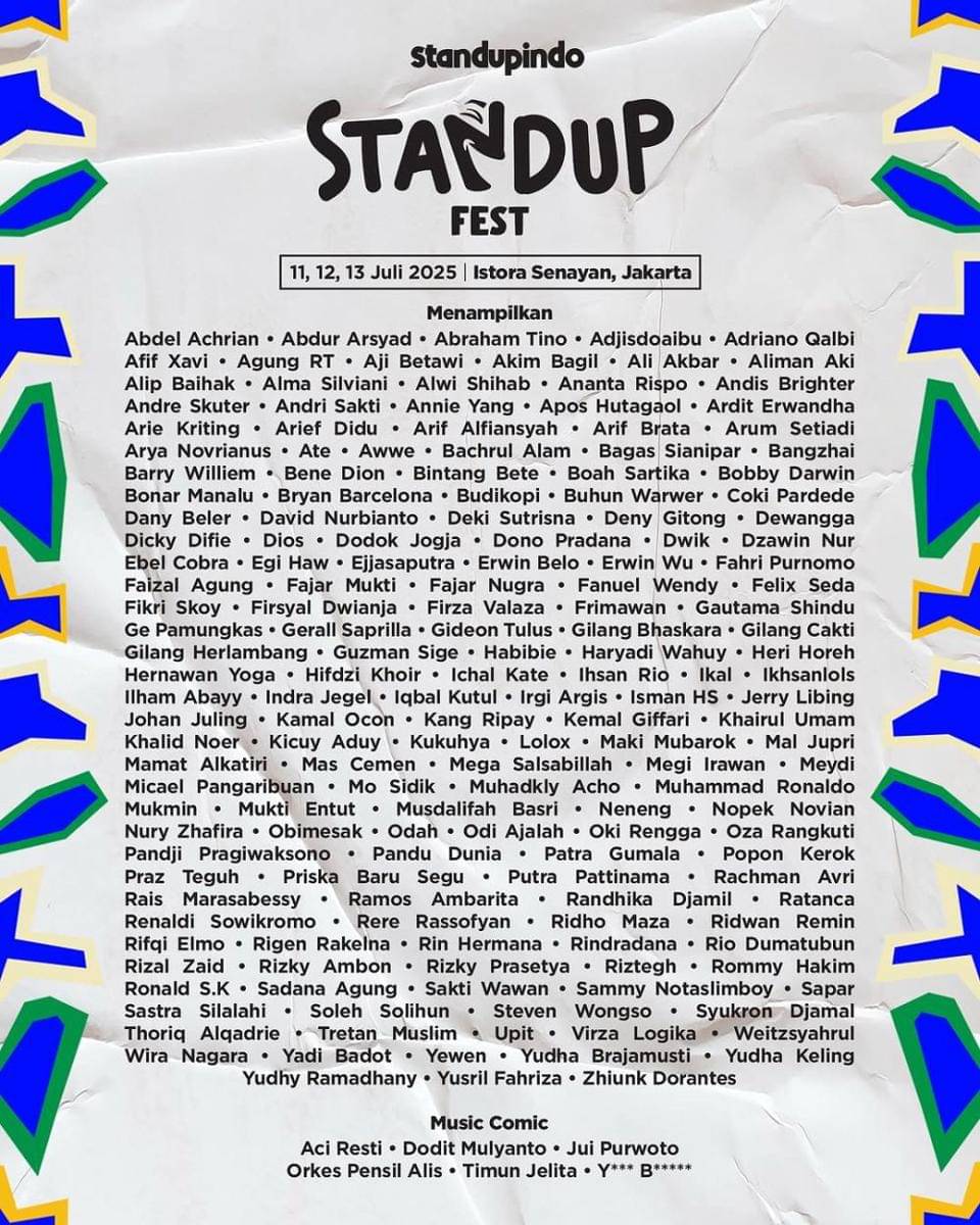 Daftar Lineup Komika di Standup Fest 2025 dan Harga Tiketnya | IDN Times