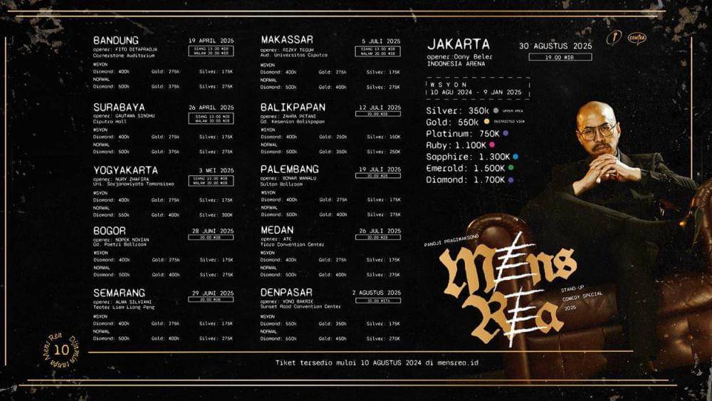 Jadwal dan Harga Tiket Show Pandji Pragiwaksono - Mens Rea | IDN Times