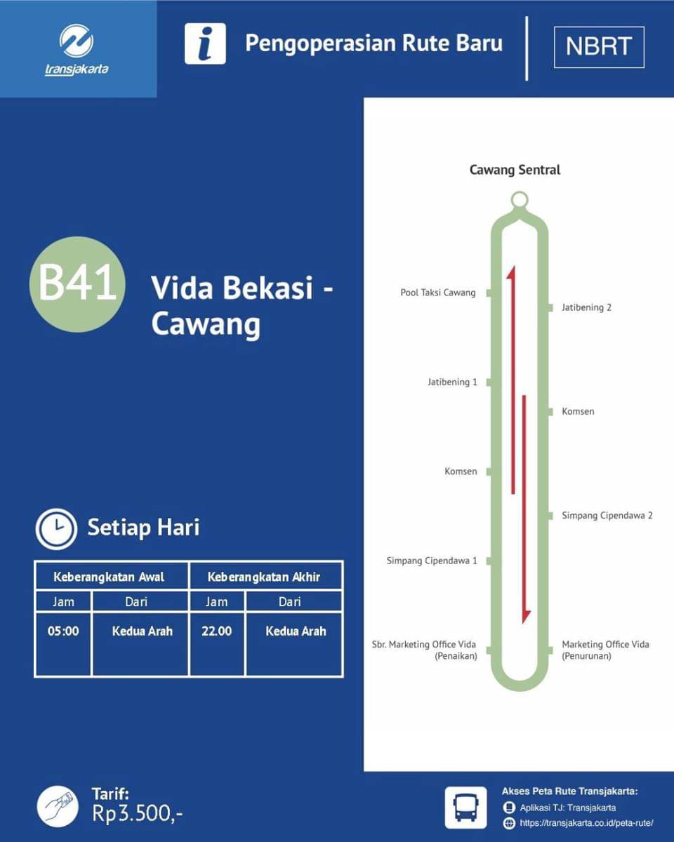 Catat! Rute Lengkap Transjabodetabek B41 Cawang–Vida Bekasi | IDN Times