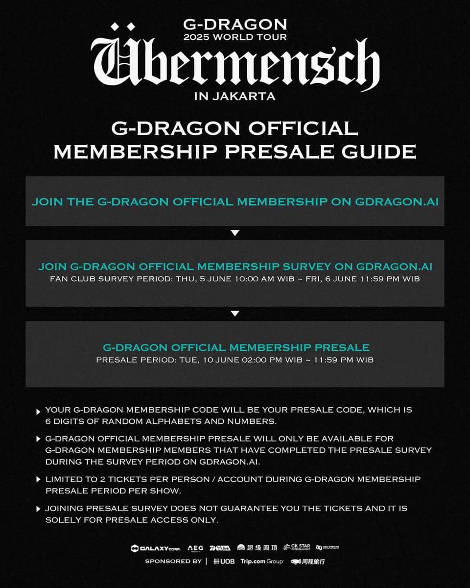 Harga Tiket Konser G-Dragon Übermensch di Jakarta 2025 | IDN Times