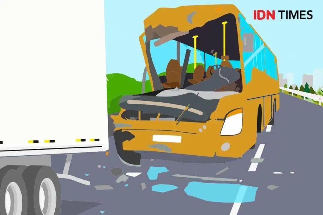 Kronologi Bus Haryanto Hantam 5 Mobil di Tol Batang, Picu Macet | IDN ...
