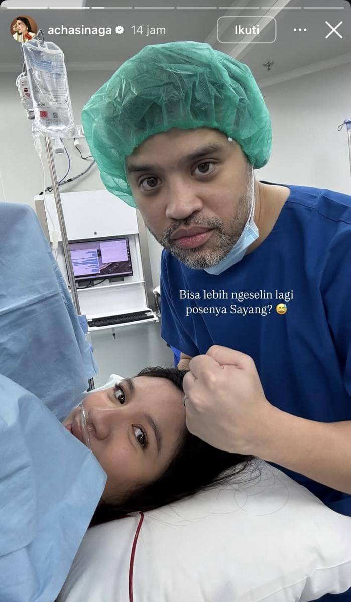 Potret Acha Sinaga Melahirkan Anak Ketiga, Suami Setia Dampingi | IDN Times