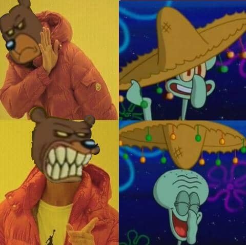 8 Meme Beruang Laut SpongeBob, Bikin Lingkaran biar Gak Diterkam! | IDN ...