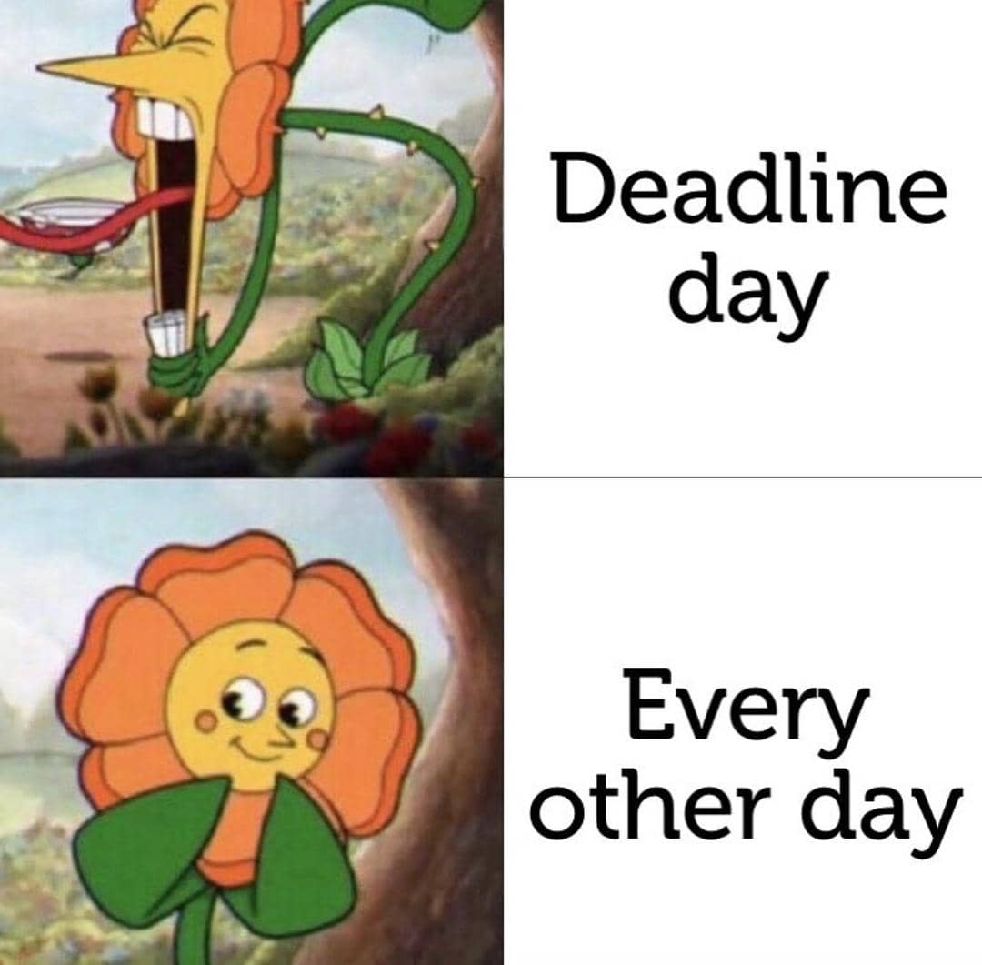 Meme Dikejar Deadline | IDN Times