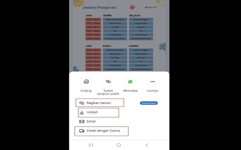 5 Cara Membuat Jadwal Pelajaran di Canva, Praktis dan Siap Cetak | IDN Times