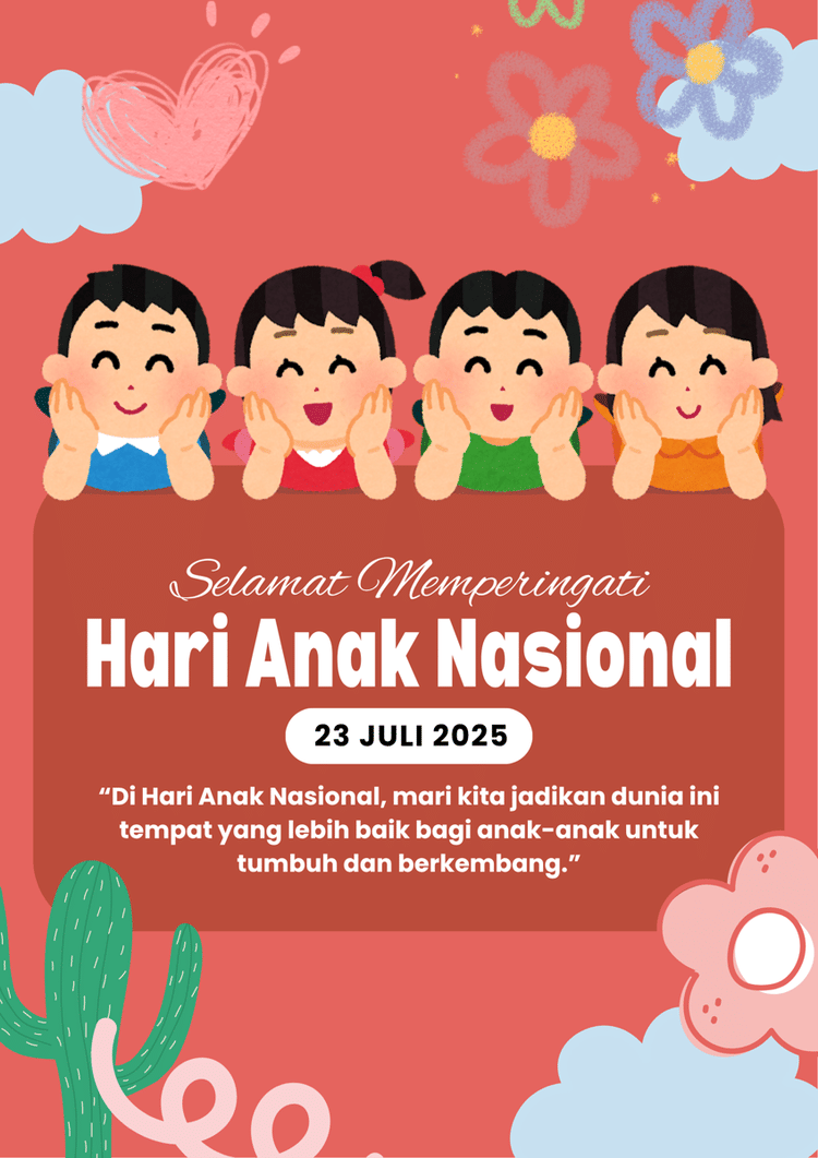 9 Poster Hari Anak Nasional 2025, Edukatif dan Penuh Keceriaan! | IDN Times