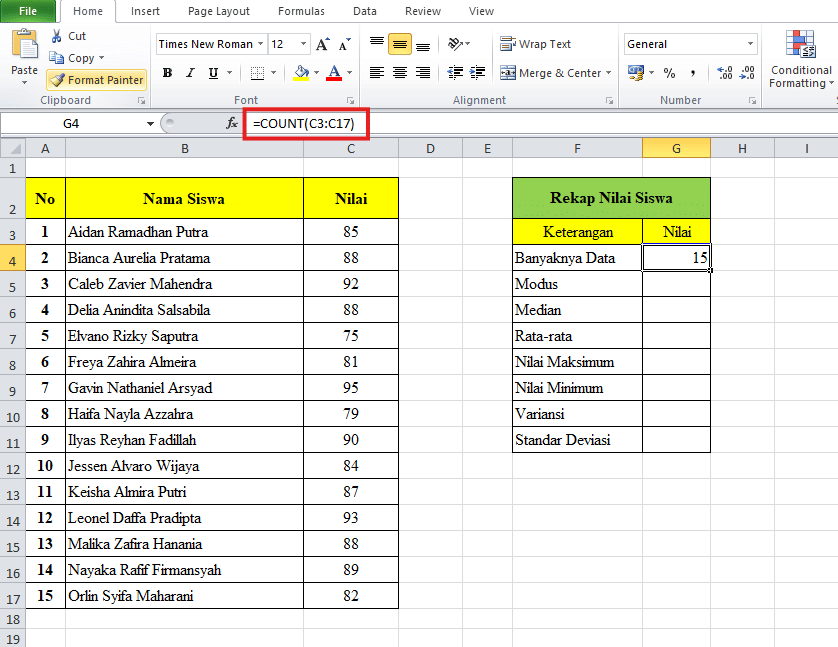 8 Rumus Statistika di Excel, biar Mengolah Data makin Mudah | IDN Times