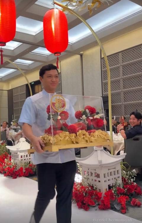 Sarah Menzel dan Azriel Hermansyah di Sangjit Kevin Menzel | IDN Times