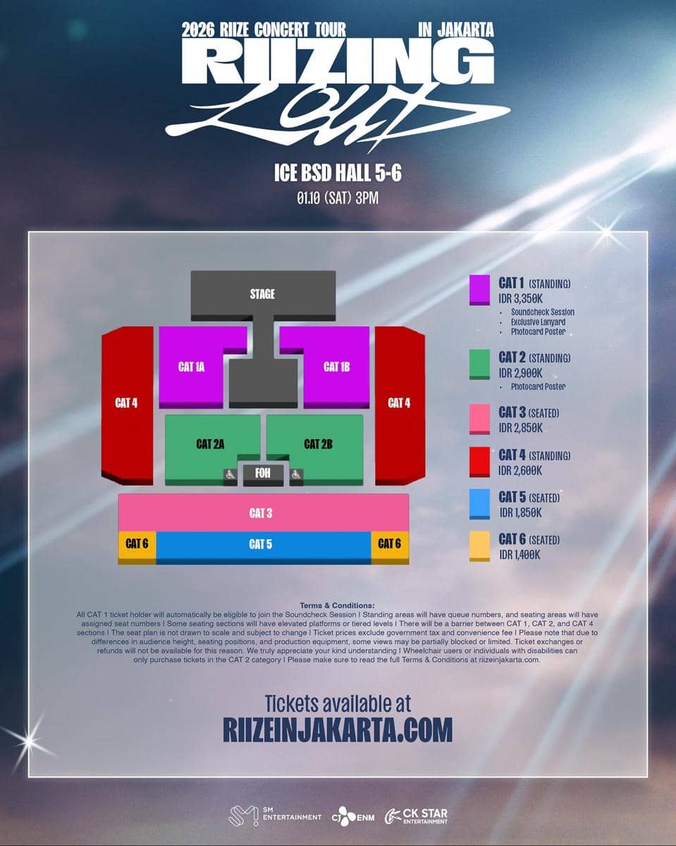 Harga Tiket Konser RIIZE RIIZING LOUD di Jakarta 2026, Mulai 1,4 Juta ...