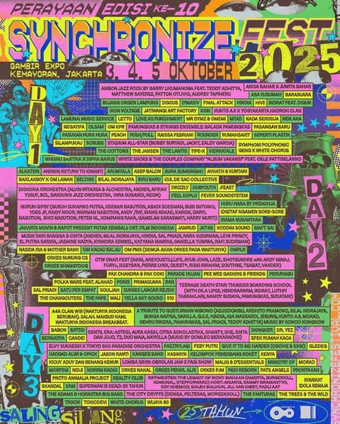 Daftar Lengkap Lineup Synchronize Festival 2025 | IDN Times